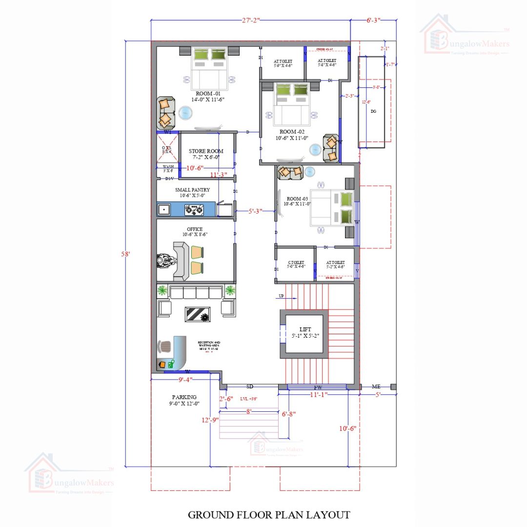 Floor Plan With 3D H...