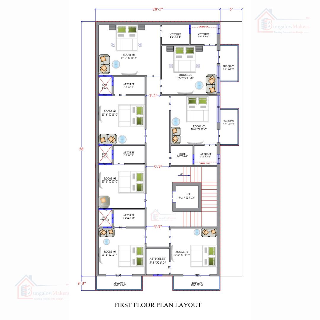 Floor Plan With 3D H...