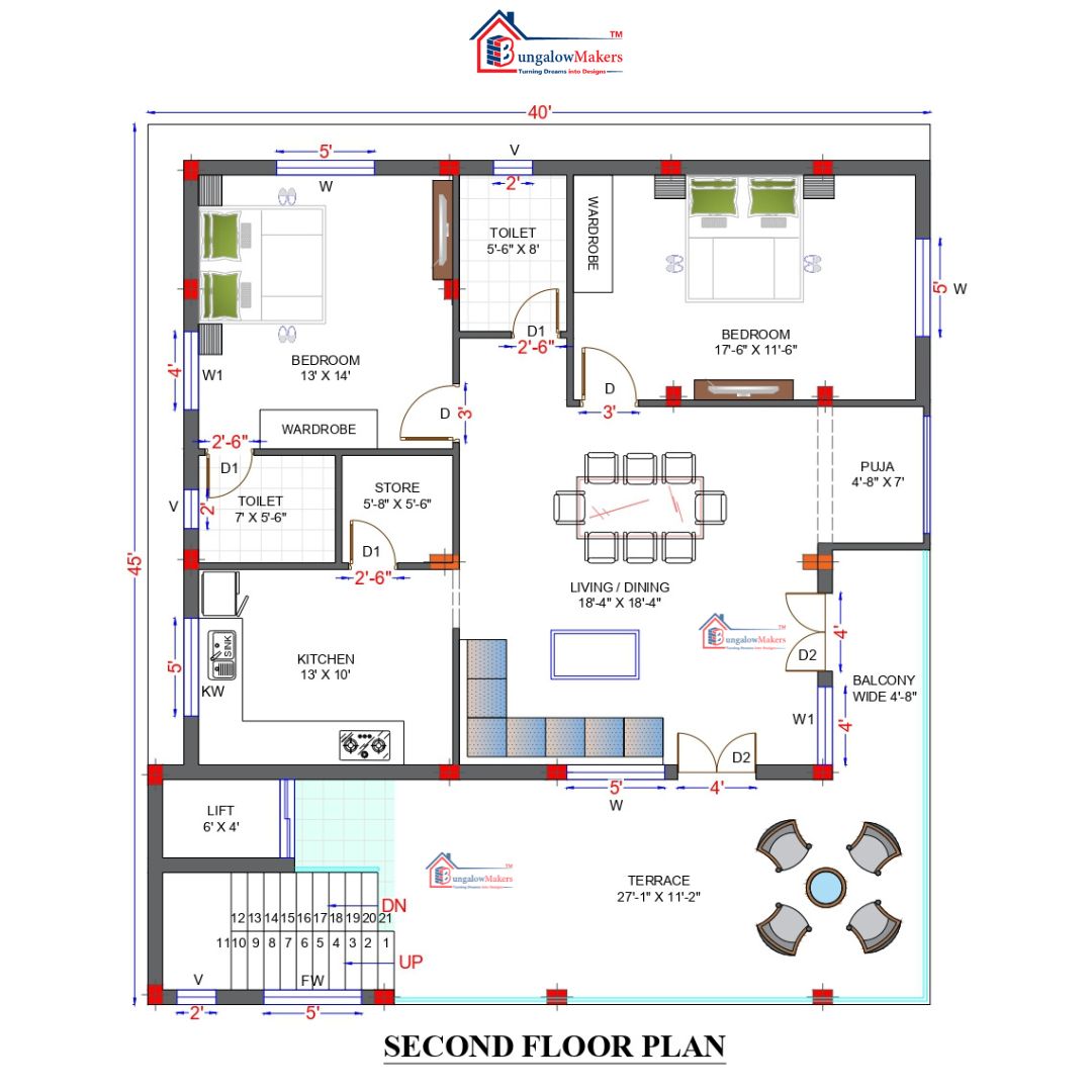 40 X 45 House Floor...